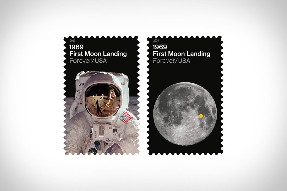 USPS First Moon Landing Stamps | Uncrate