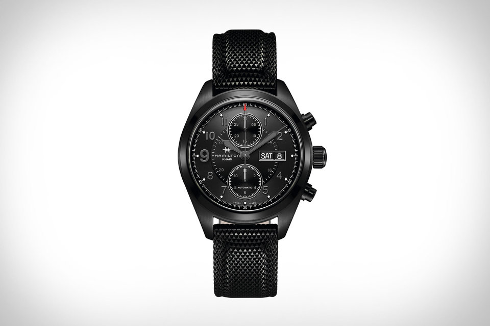 Hamilton Field Auto Chrono Full Black Watch | Uncrate