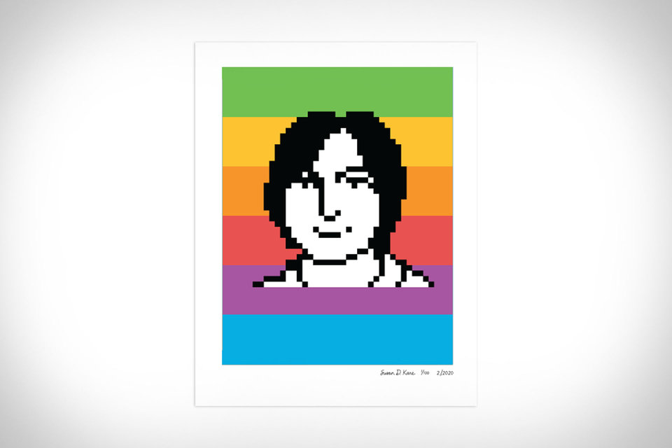 Steve Jobs 1983 Rainbow Color Print | Uncrate