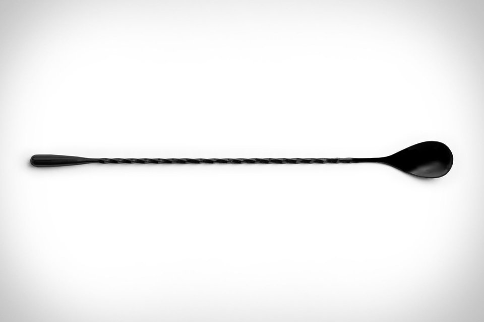 Matte Black Teardrop Barspoon | Uncrate