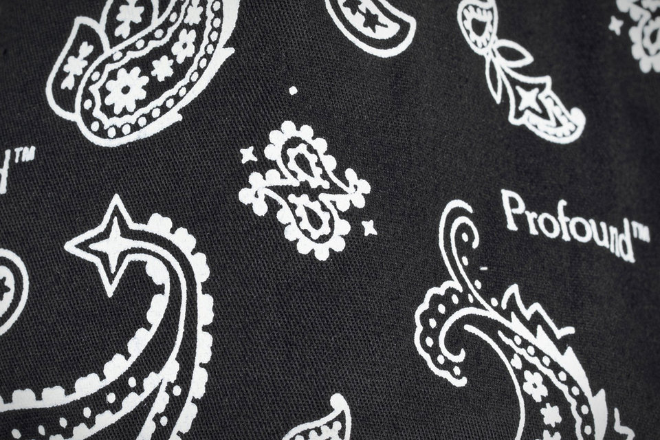 Profound Black Bandana Print Mask | Uncrate