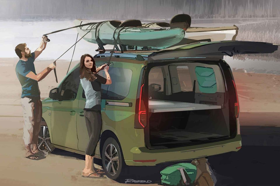 Volkswagen Caddy Mini-Camper | Uncrate