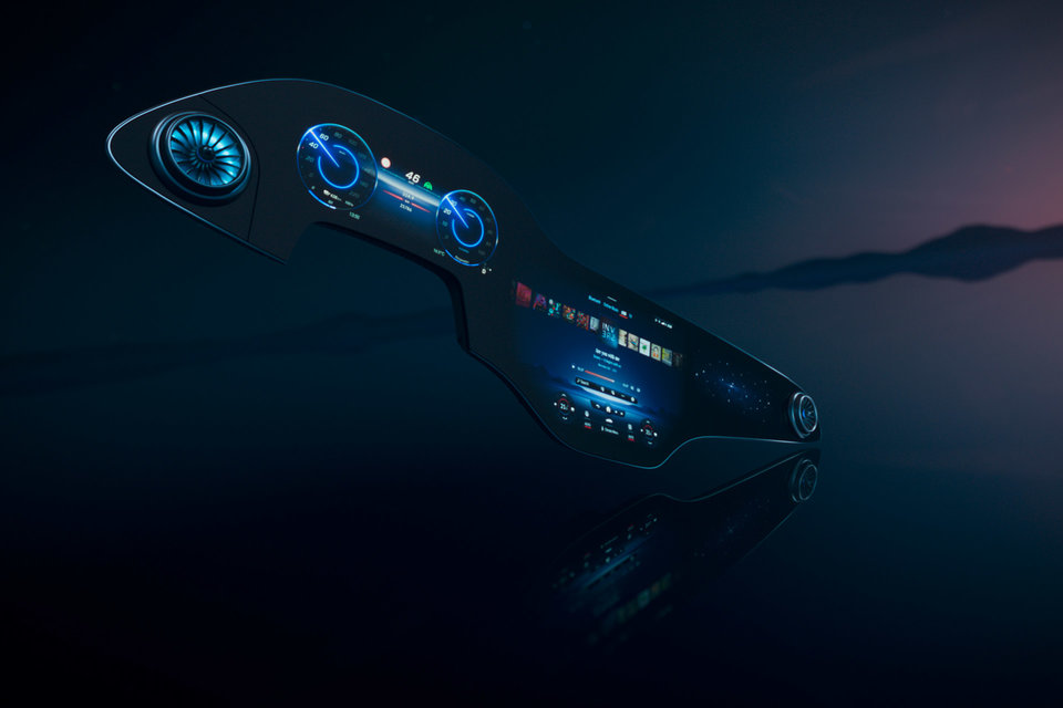 Mercedes-Benz MBUX Hyperscreen | Uncrate