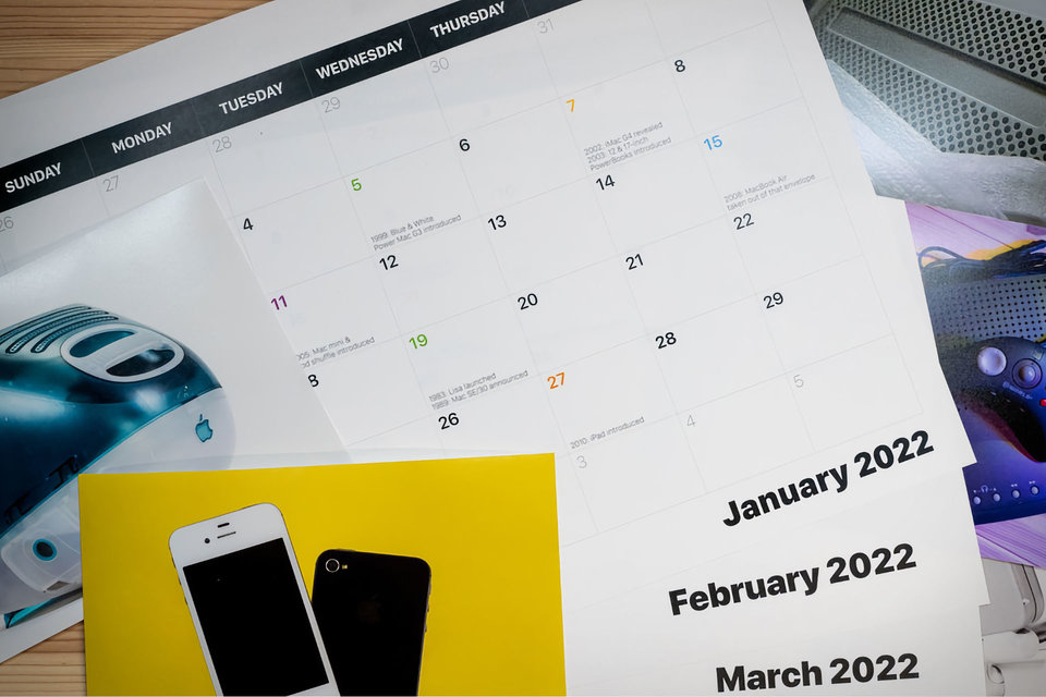 2022 Apple Hardware Calendar | Uncrate
