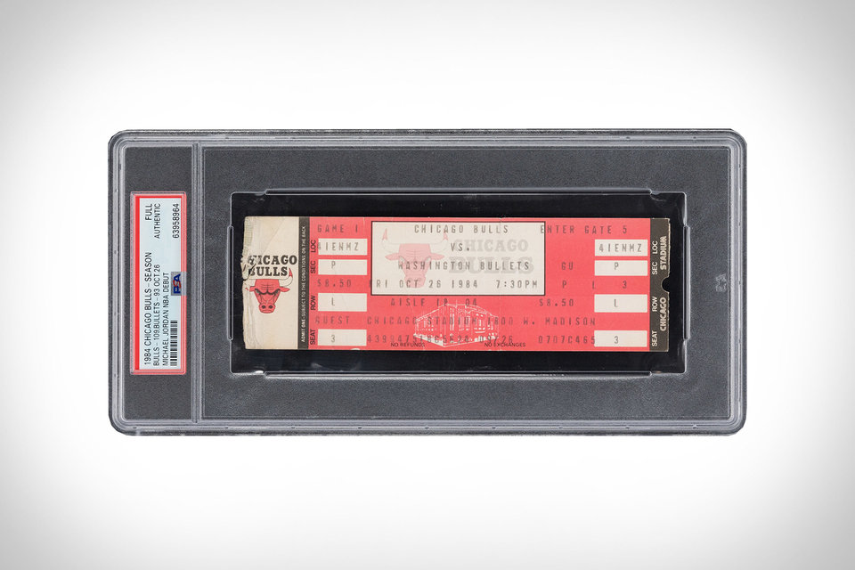 Michael Jordan 1984 Full Debut Ticket | Uncrate