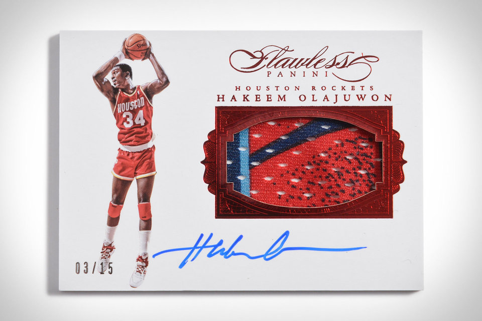 2015 HakeemOlajuwonPanini完璧なサイン入りパッチカード | Uncrate