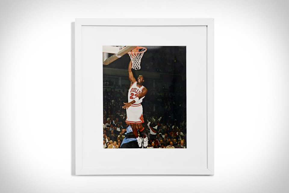 Michael Jordan Dunking Framed Type 1 Photograph | Uncrate