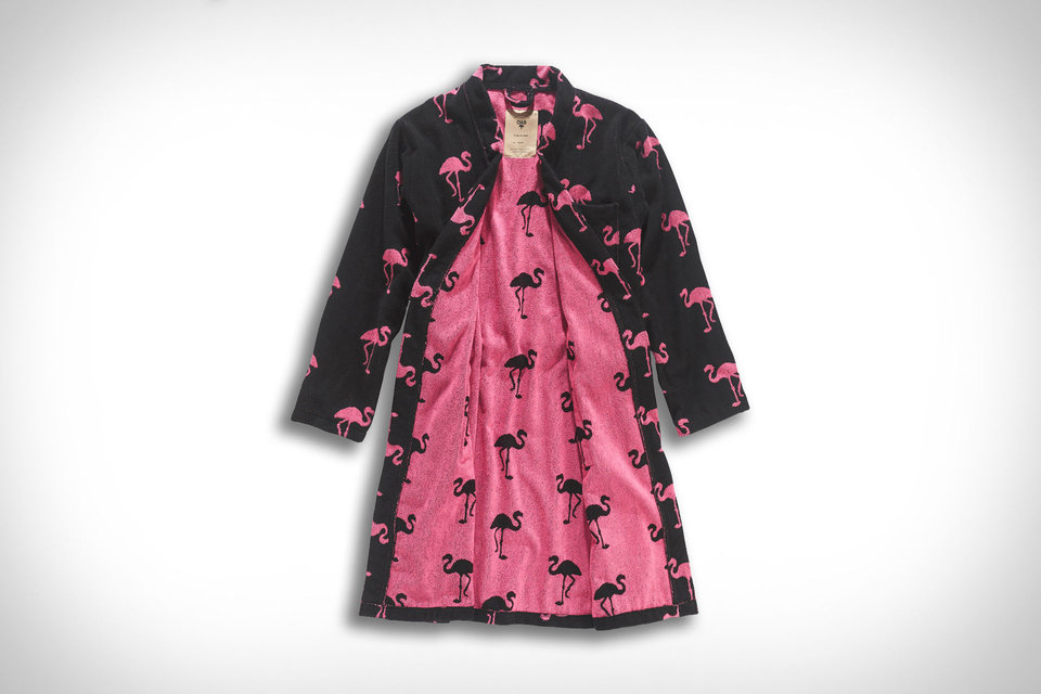 OAS Black Flamingo Robe | Uncrate
