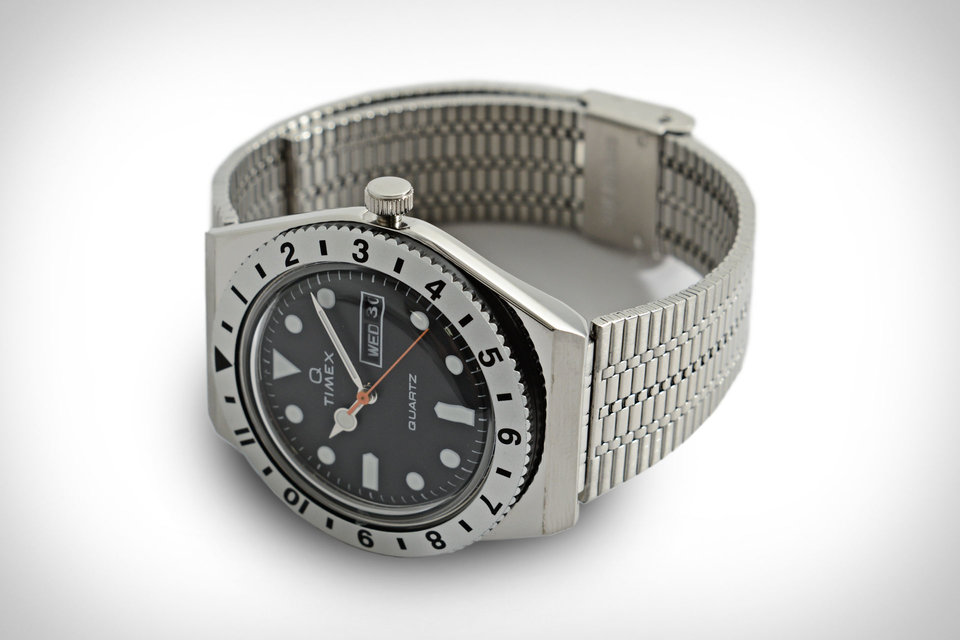 Timex Stainless Bezel Q Watch | Uncrate