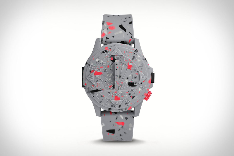 Fossil x Staple Nate Sundial Silicone Watch | Uncrate
