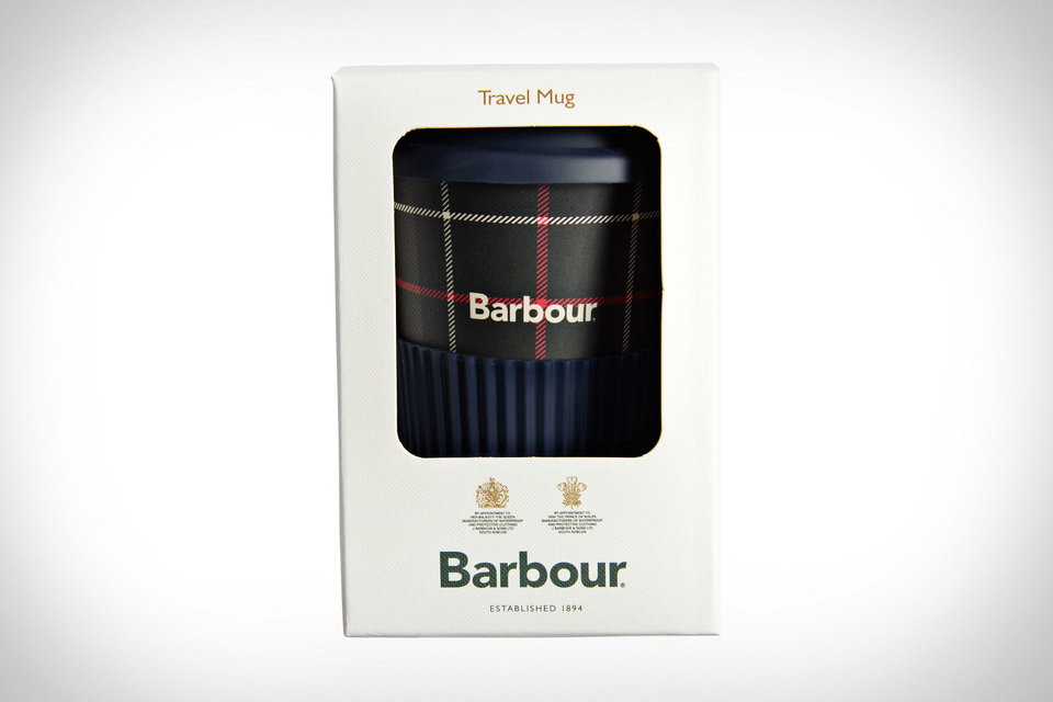 Barbour Tartan Travel Mug Set | Uncrate