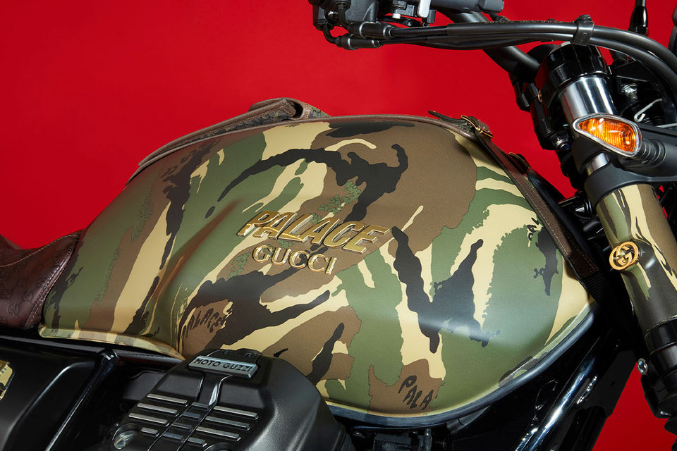 Palace x Gucci Moto Guzzi V7 Motorcycle | Uncrate