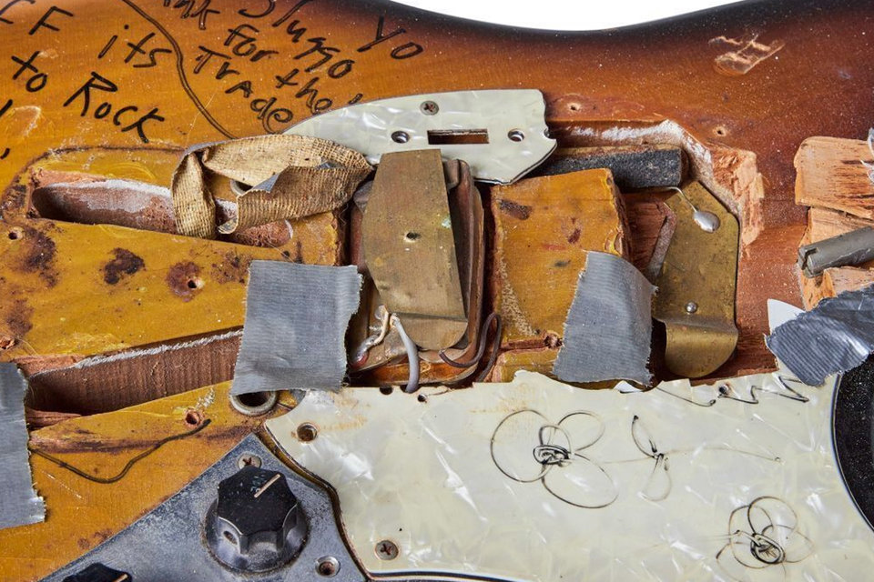 Kurt Cobain Stage-Smashed Fender Guitar | Uncrate