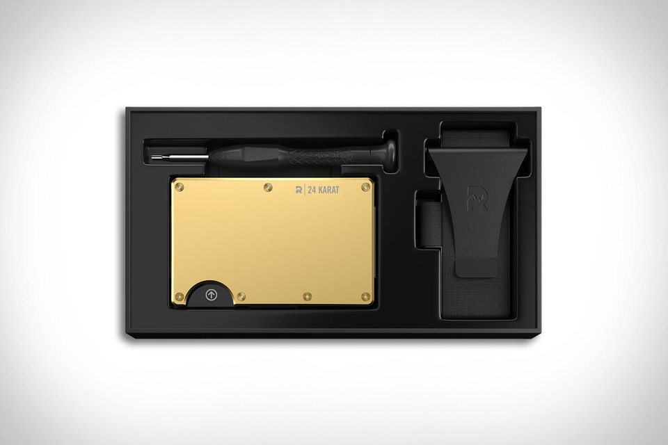 24k Gold Ridge Wallet | Uncrate