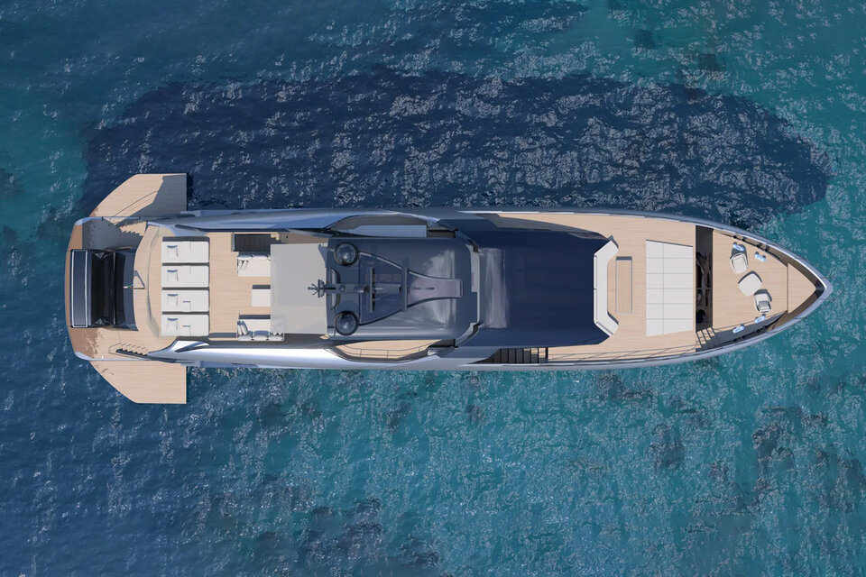 Cantieri di Pisa Akhir Flying Bridge Yachts | Uncrate