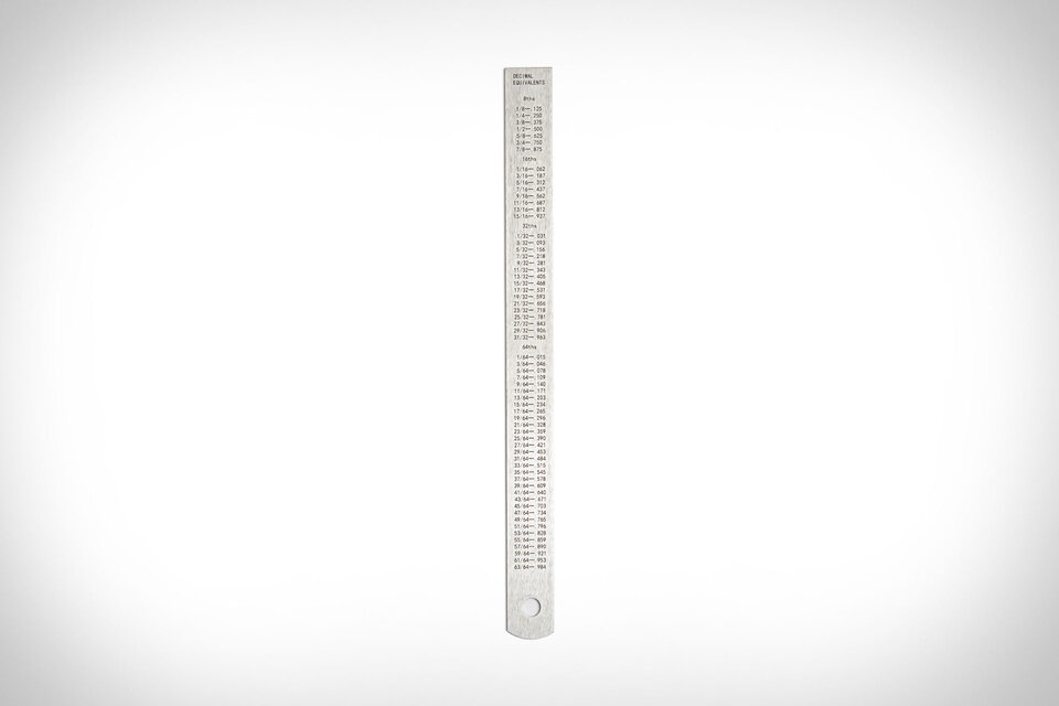 Stainless Steel Decimal EDC Ruler | Uncrate