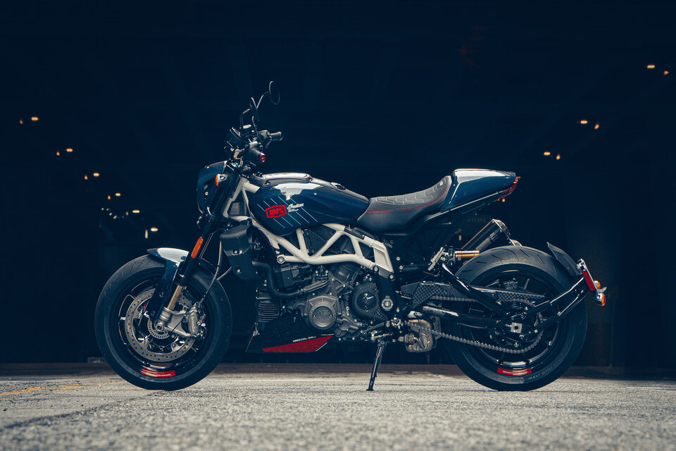 Indian FTR x 100% R Carbon Motorcycle | Uncrate