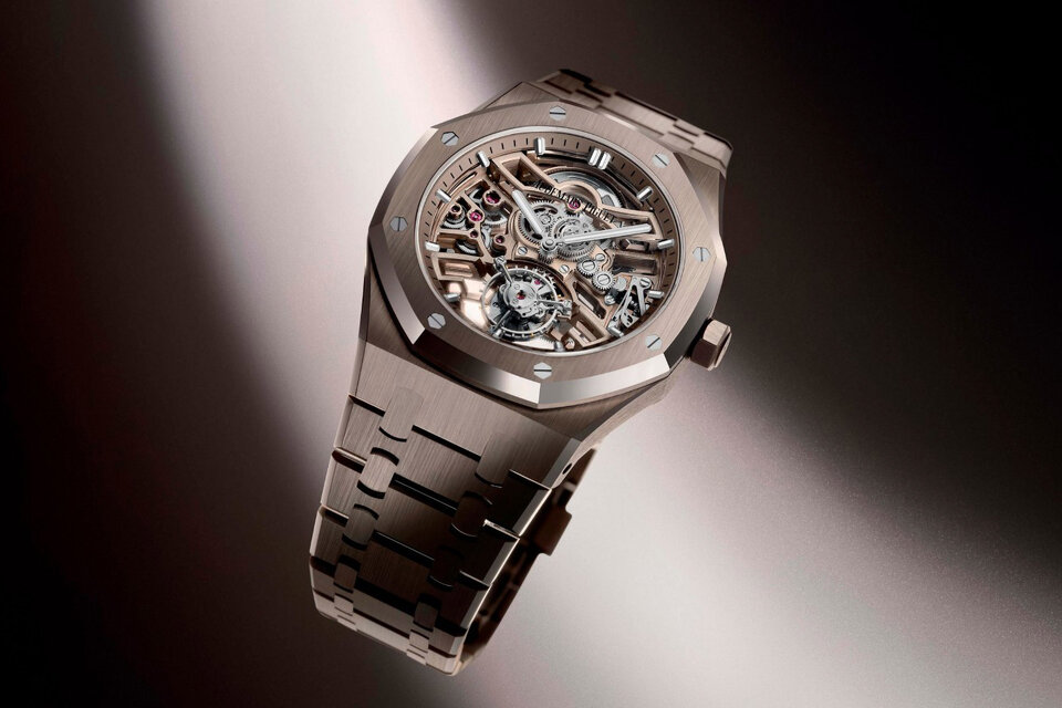 Audemars Piguet Royal Oak Flying Tourbillon Openworked Sand Gold Watch ...