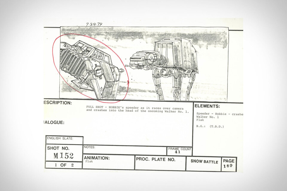 The Empire Strikes Back VFX Story Board Shot M50 | Uncrate