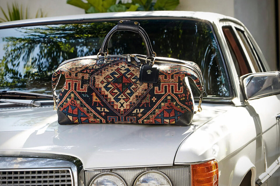 King Kennedy Bespoke Reclaimed Rug Duffle Bag | Uncrate