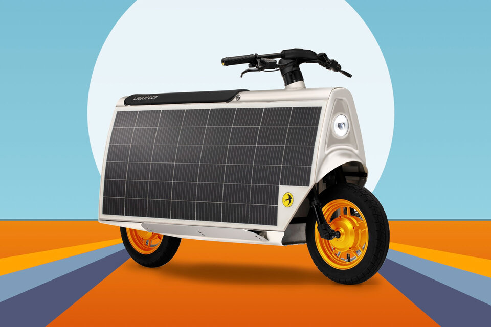 Lightfoot Solar-Powered Electric Scooter | Uncrate