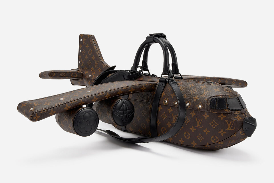 Louis Vuitton Virgil Abloh Ebene Monogram Coated Canvas Airplane Bag ...