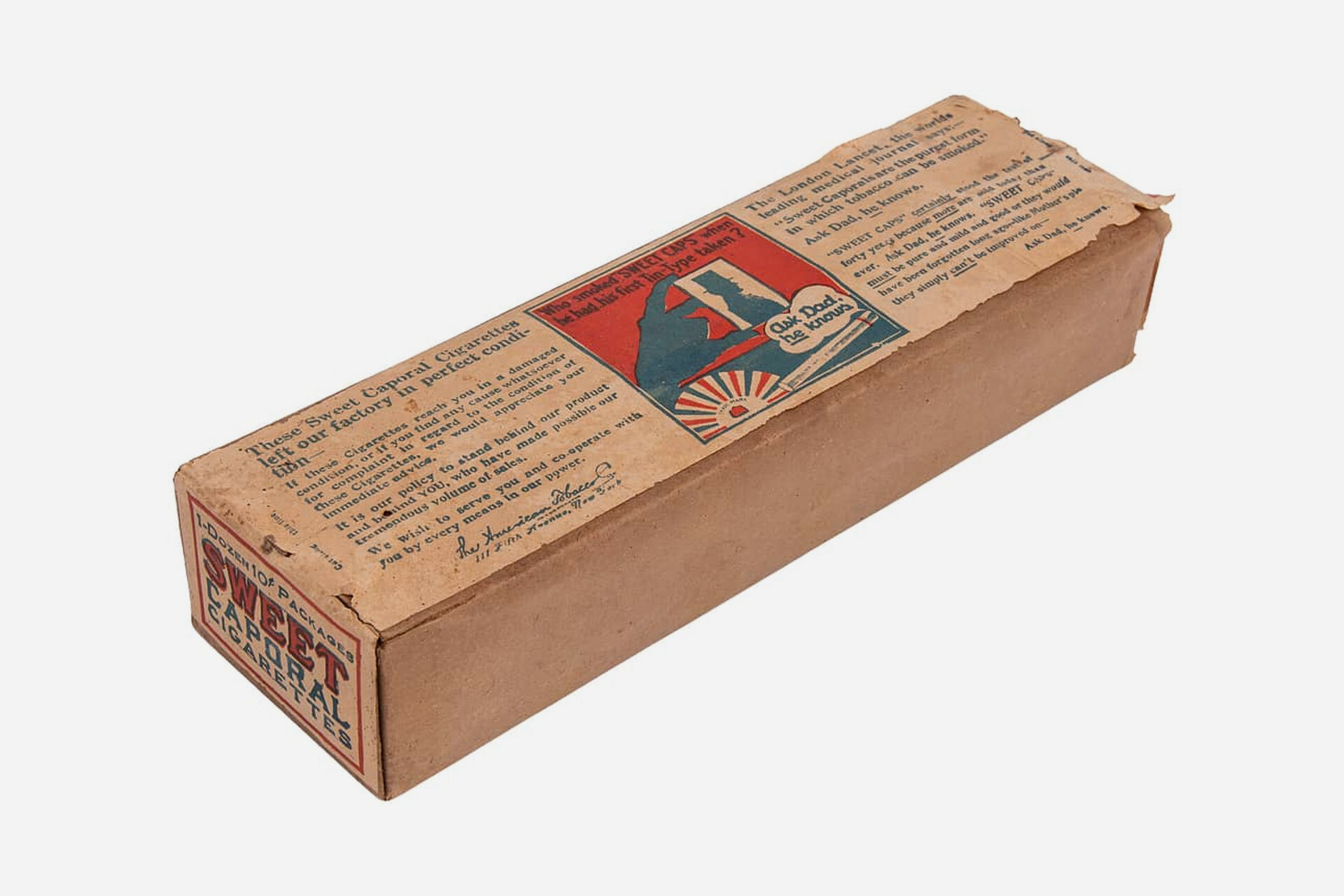 Sealed Sweet Caporal Cigarette Carton with Possible T206 Baseball Cards ...