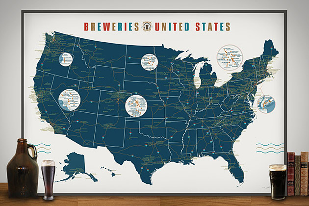 Breweries of the United States Map | Punjapit