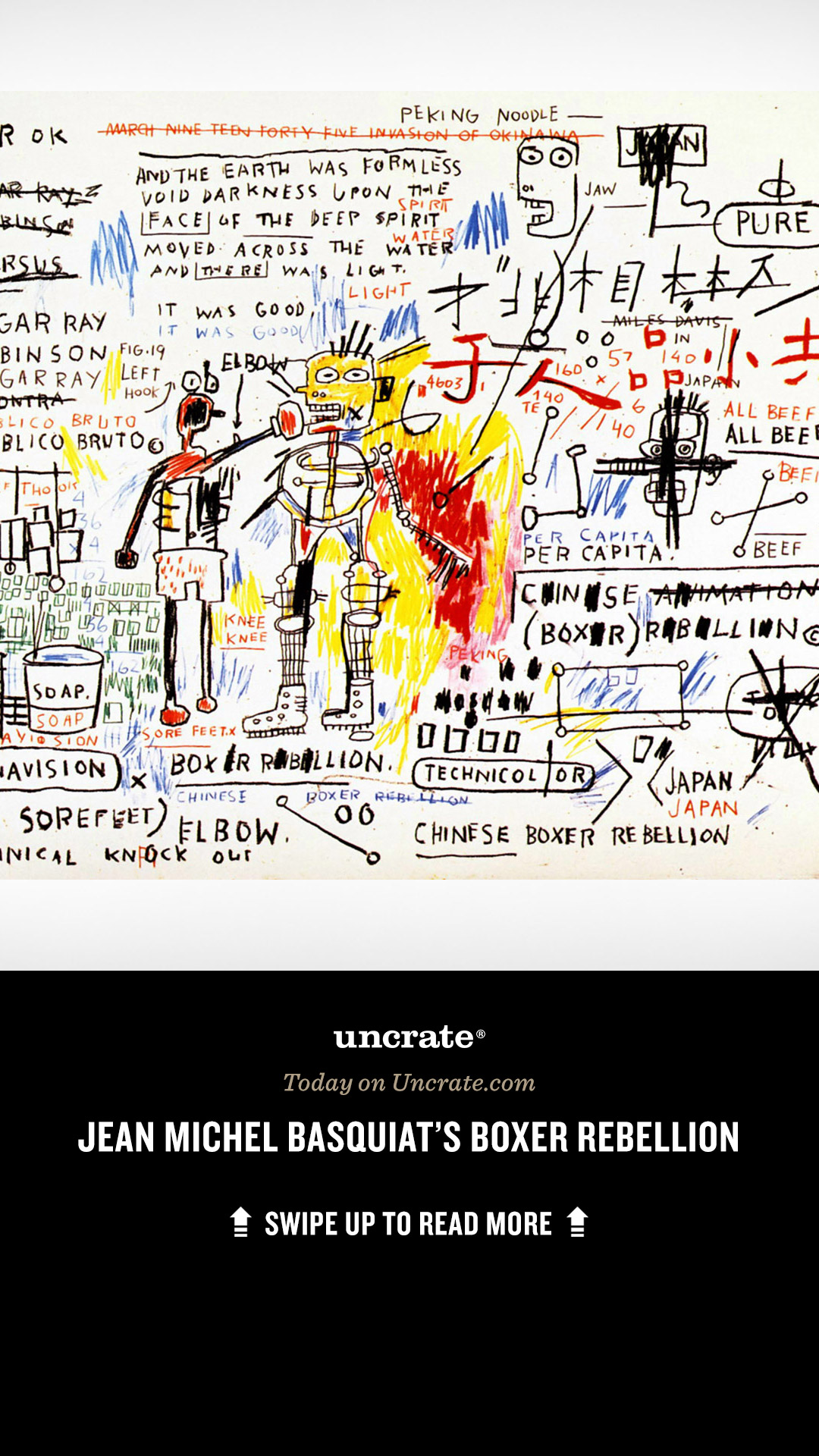 Le Tableau Boxer Rebellion de Jean-Michel Basquiat | Uncrate