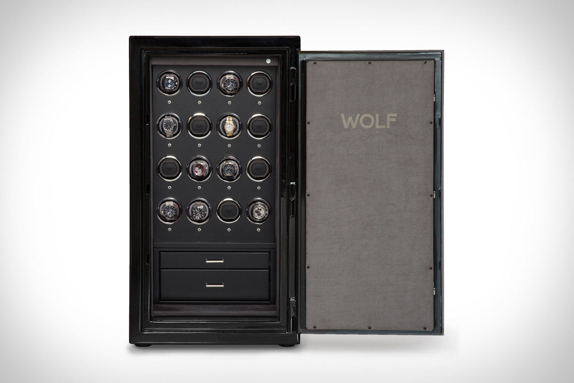 Wolf 1834 Watch Winder Safes | Uncrate