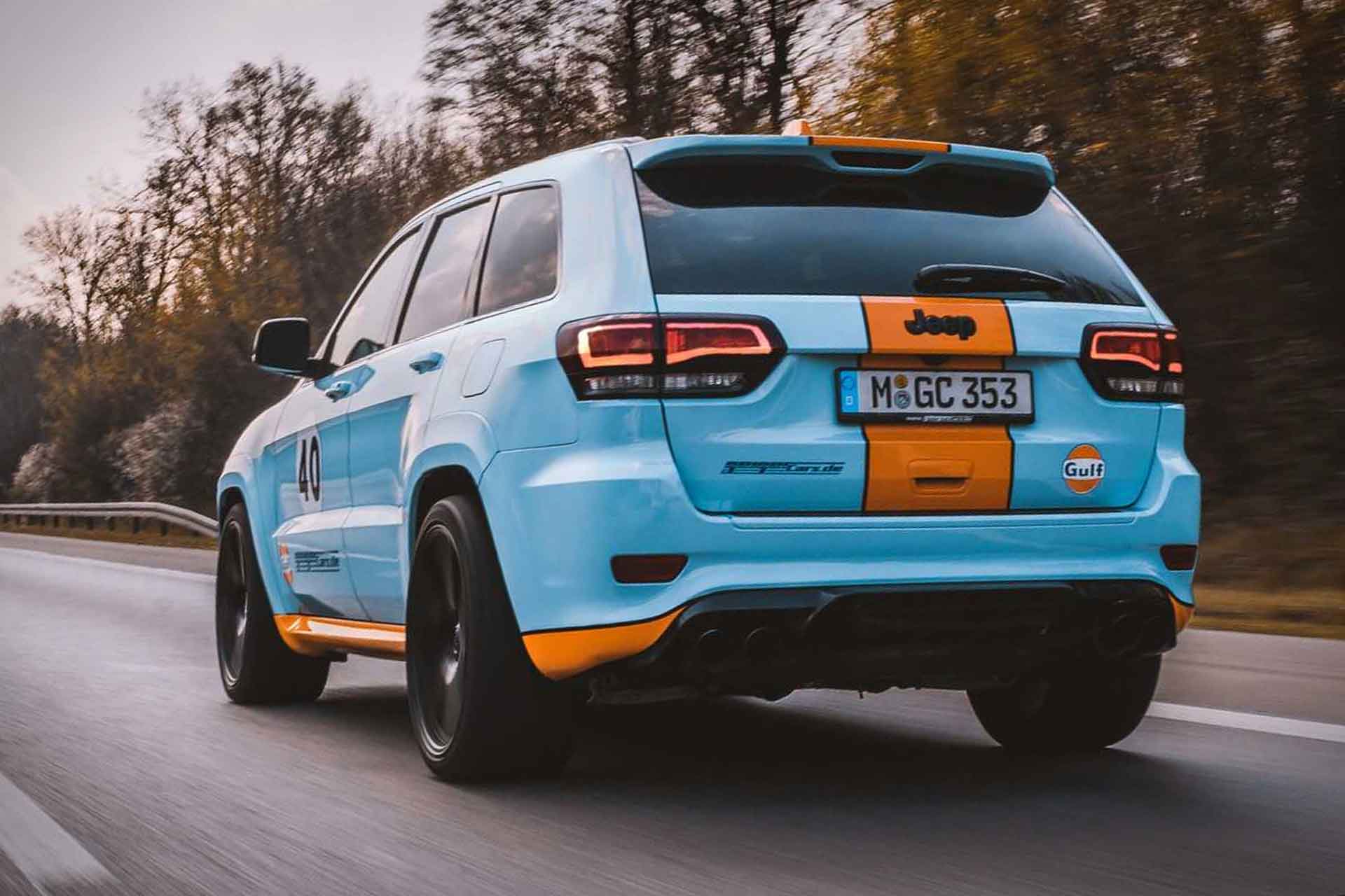 GeigerCars Jeep Trackhawk Gulf SUV | Uncrate