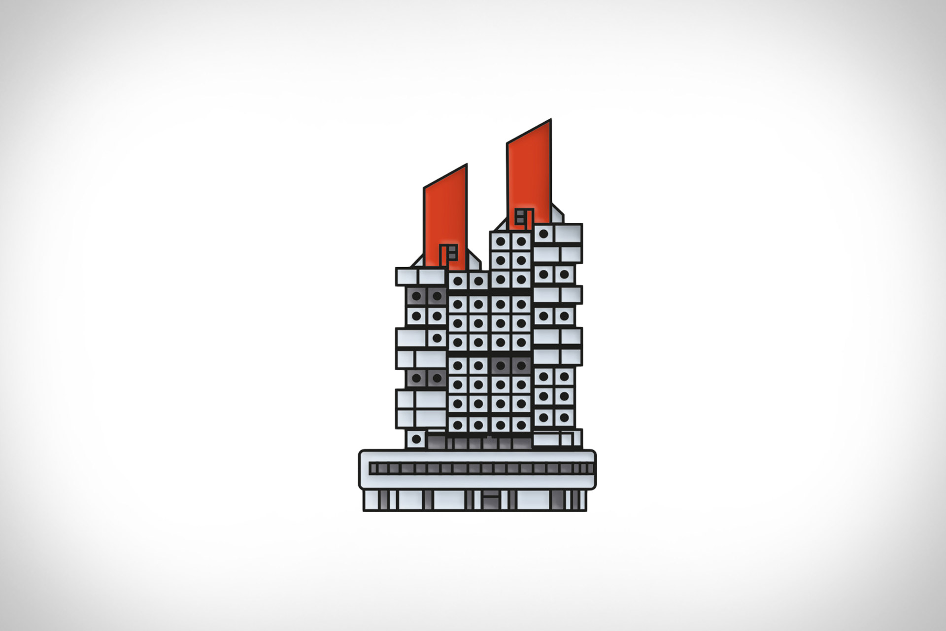 Drop-A-Pin Architectural Enamel Pins | Uncrate