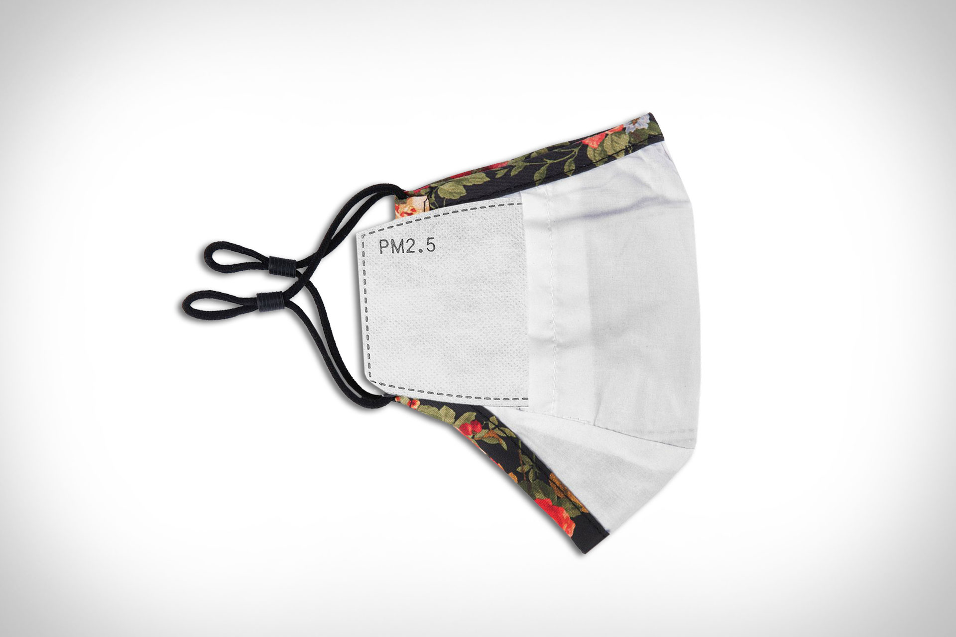 Profound Black Floral Print Mask | Uncrate