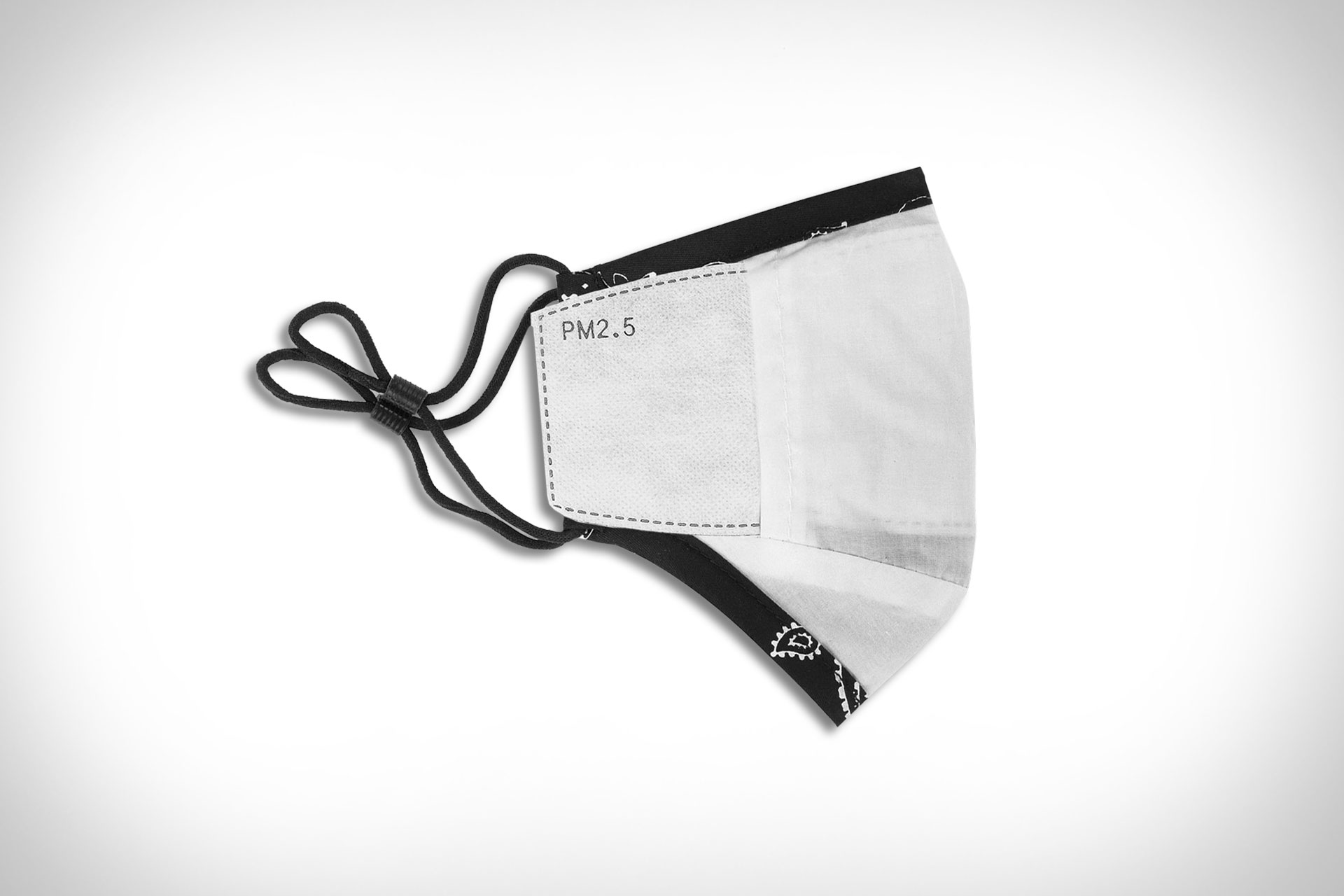 Profound Black Bandana Print Mask | Uncrate