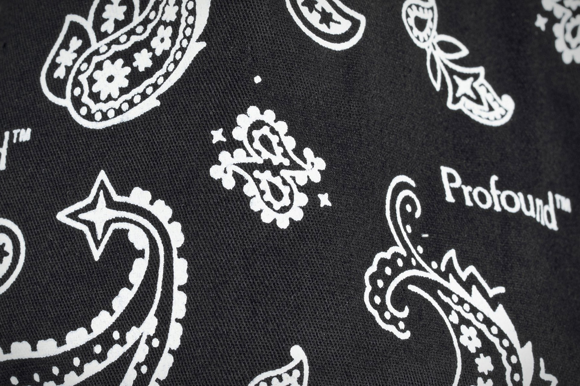 Profound Black Bandana Print Mask | Uncrate