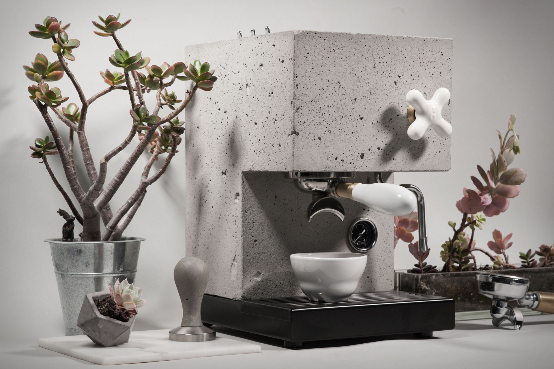 Anza Concrete Espresso Machine | Uncrate