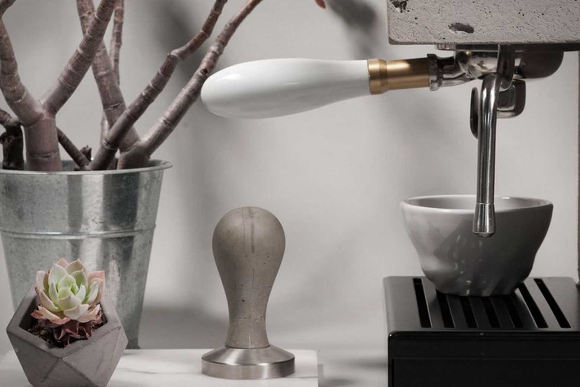 Anza Concrete Espresso Machine | Uncrate