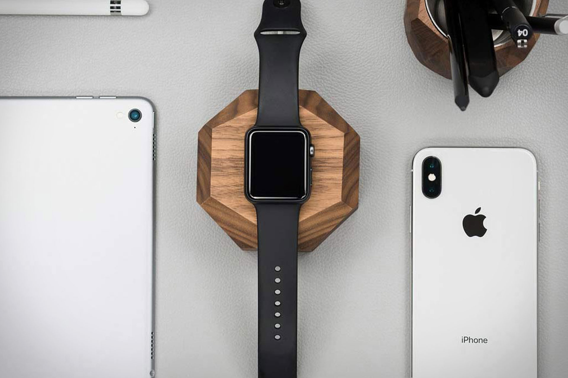 Walnut Apple Watch Dock | Uncrate