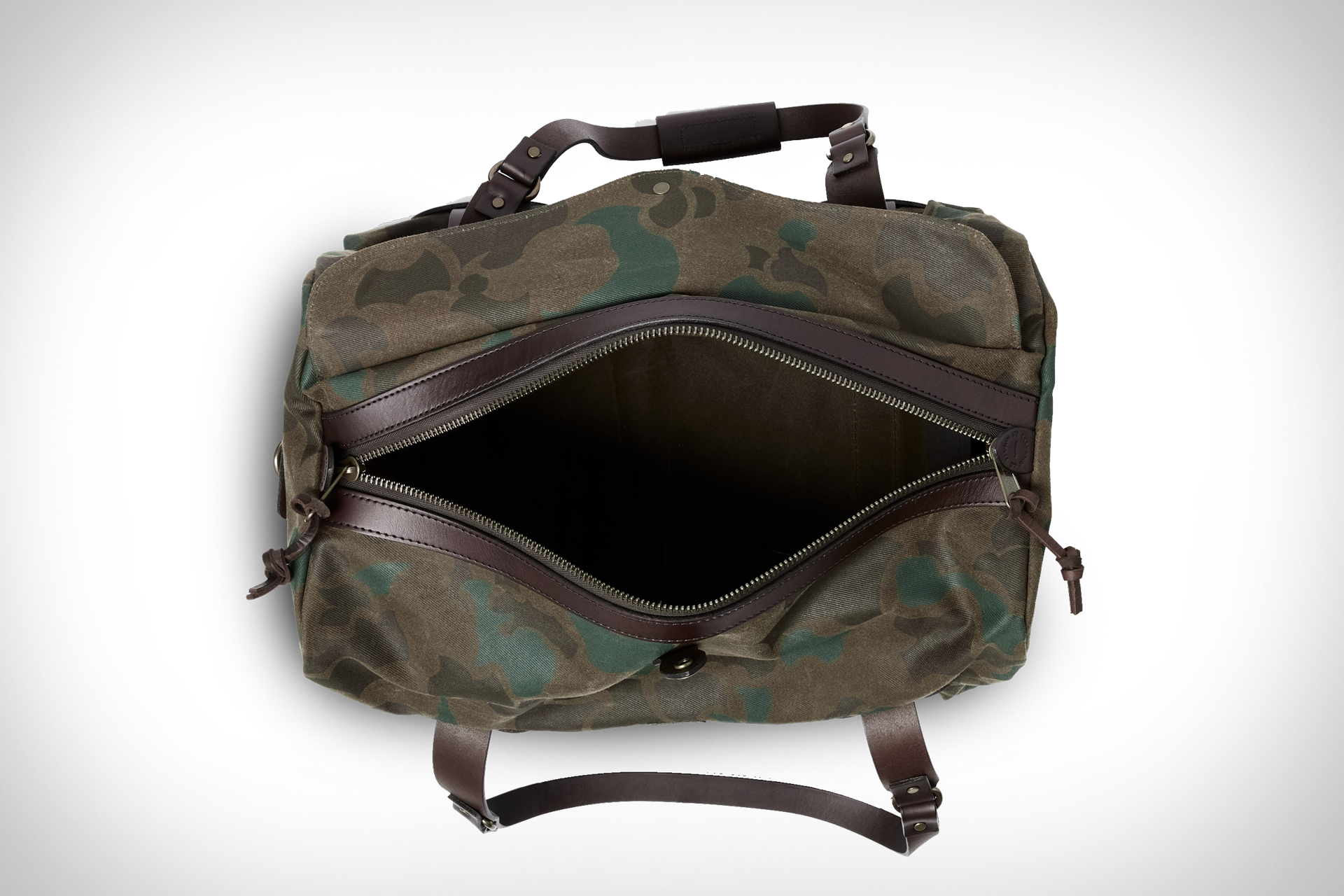 Filson Waxed Camo Duffle Bag | Uncrate