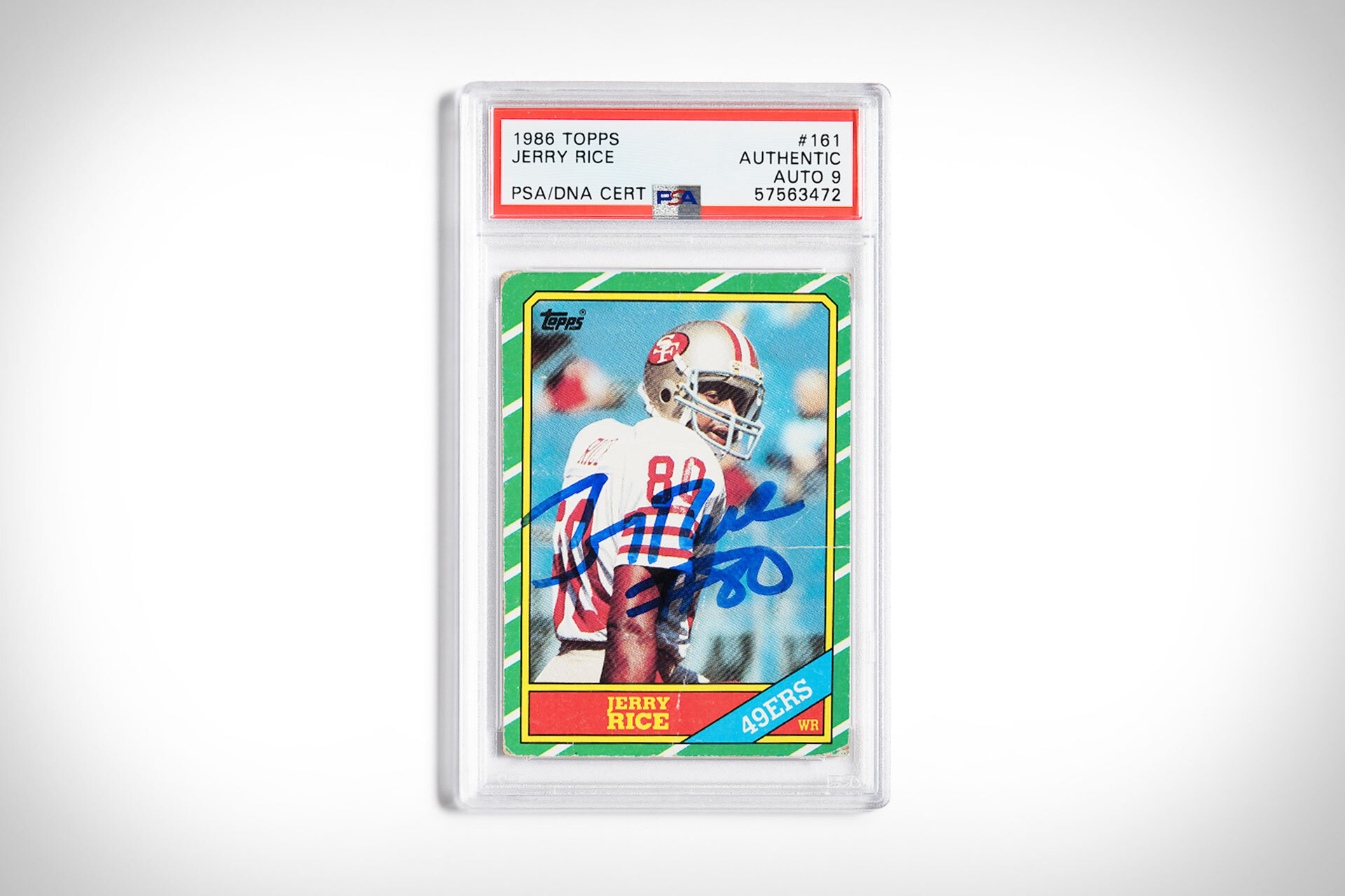 1986 Topps Jerry Rice Autographed Rookie Card | Uncrate