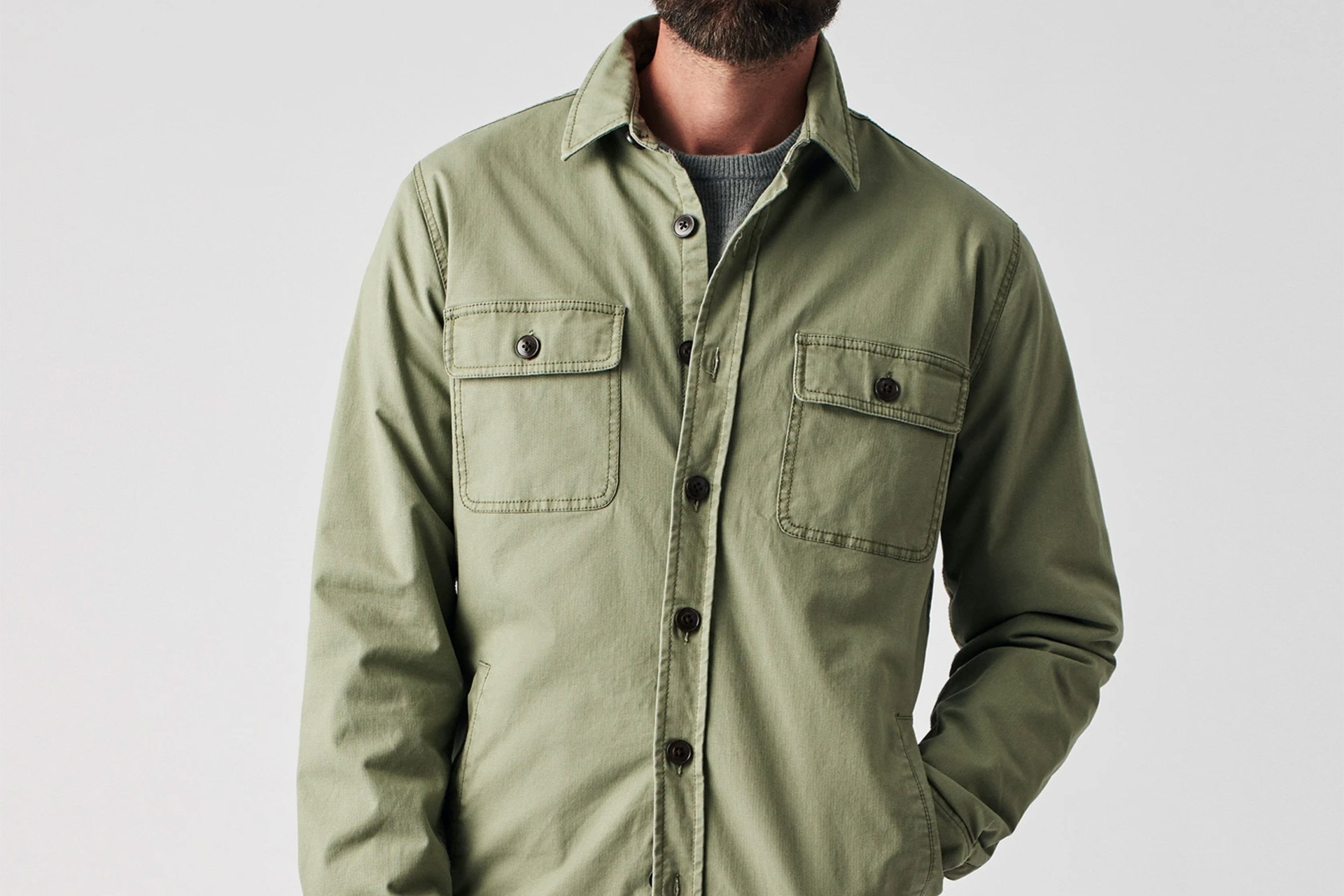 Faherty Stretch Blanket Lined CPO Shirt Jacket | Uncrate