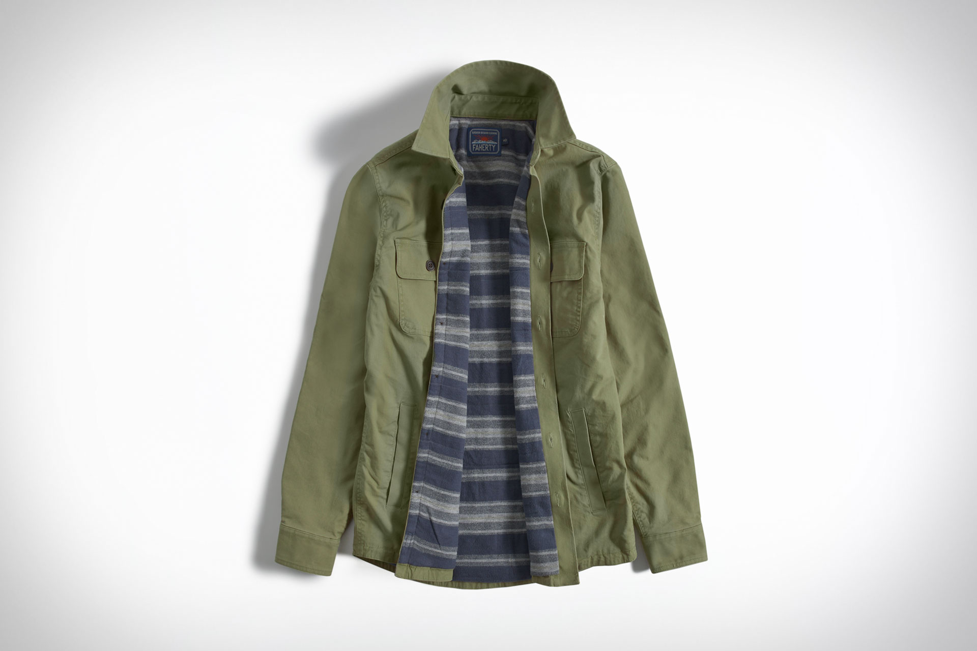 Faherty Stretch Blanket Lined CPO Shirt Jacket | Uncrate