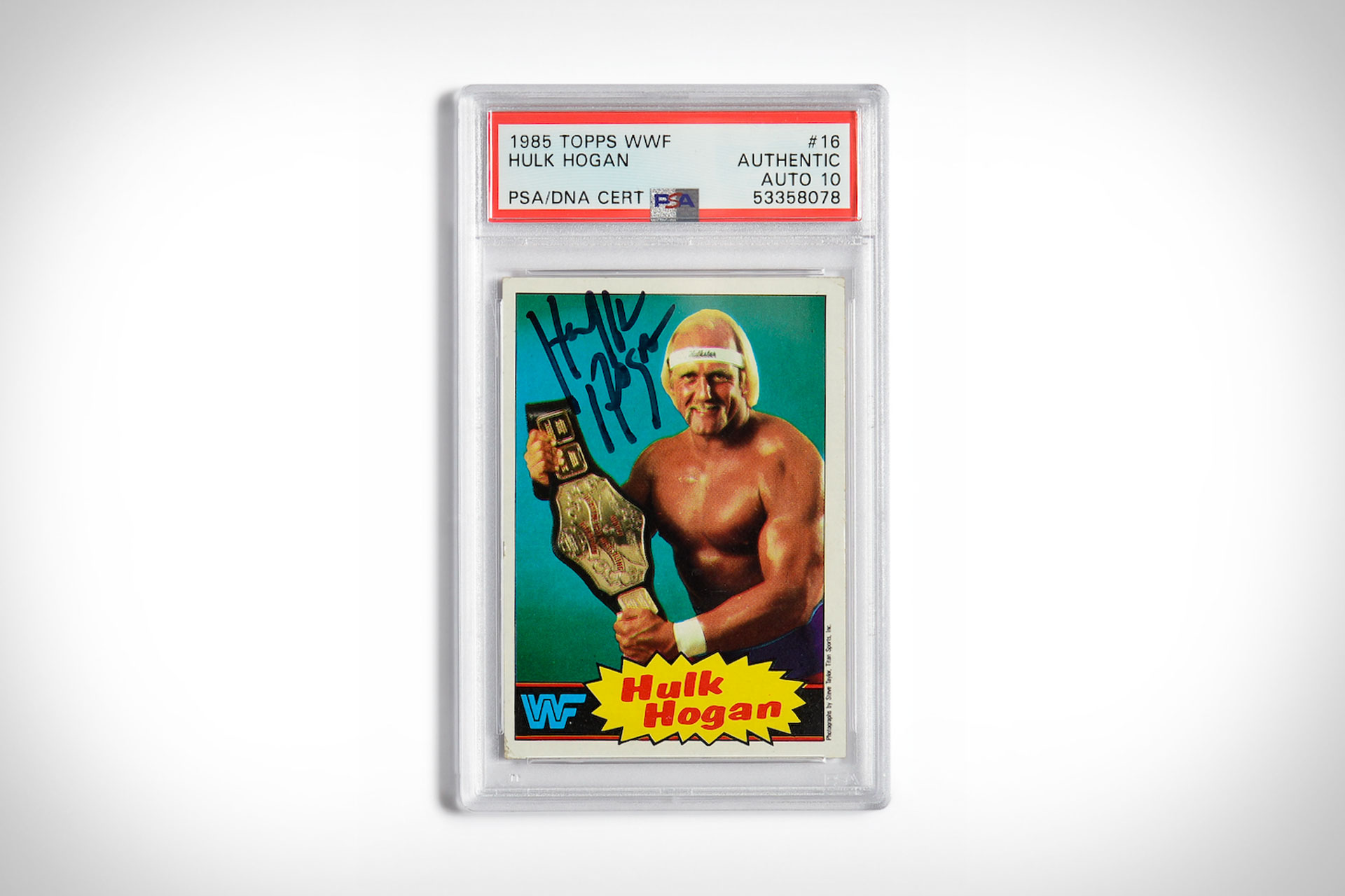 1985 Topps WWF Hulk Hogan Autographed Card | Uncrate