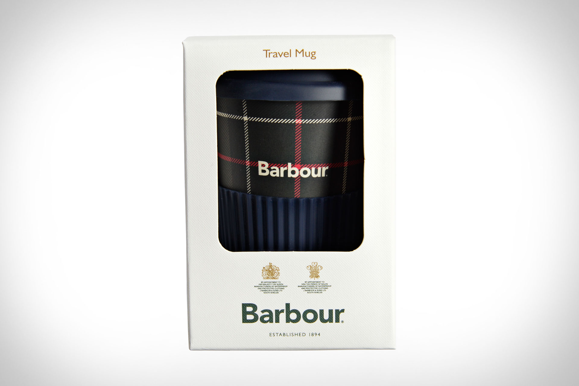 Barbour Tartan Travel Mug Set | Uncrate
