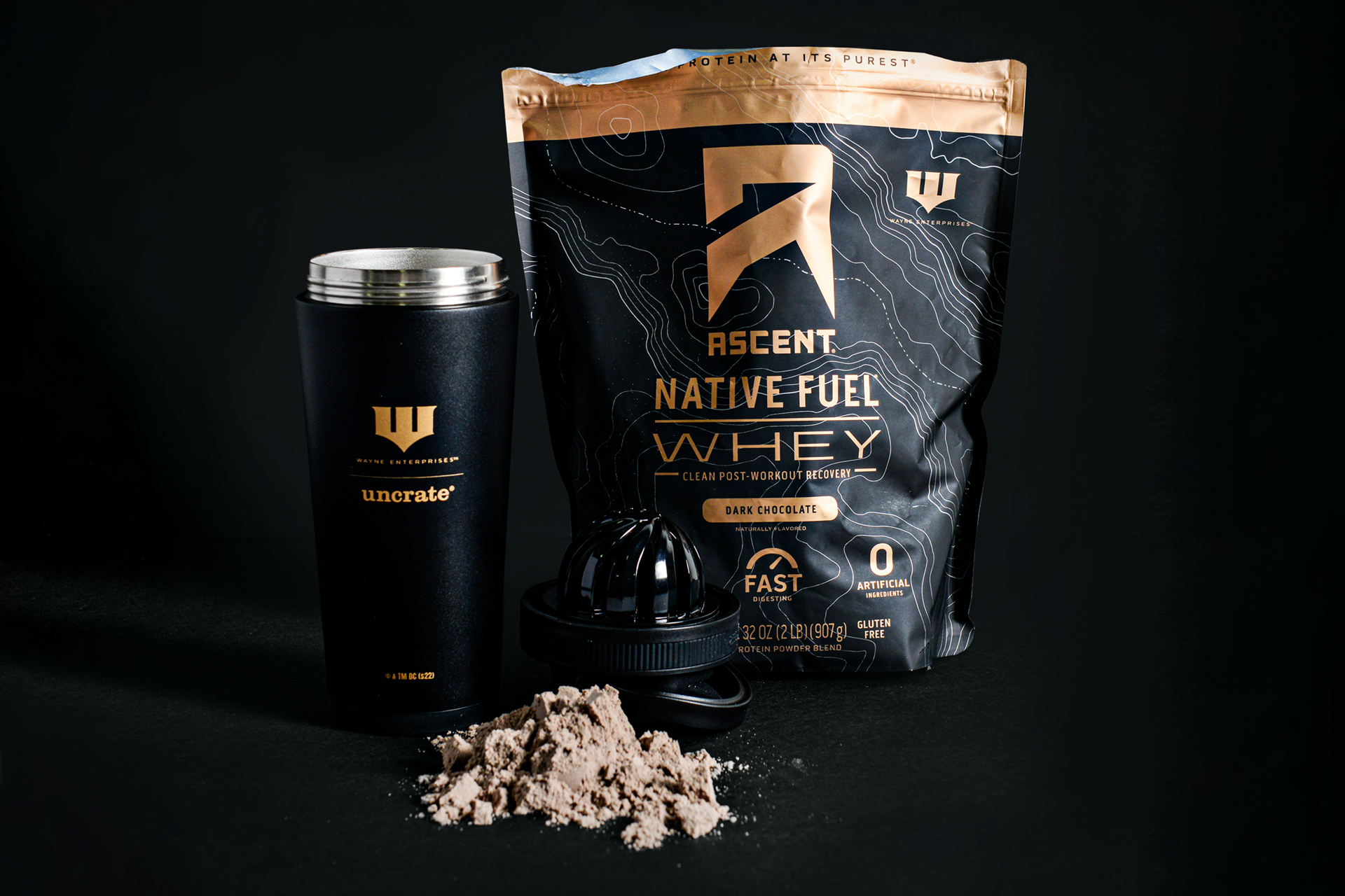 Wayne Enterprises x Uncrate x Ascent Protein Set | Uncrate