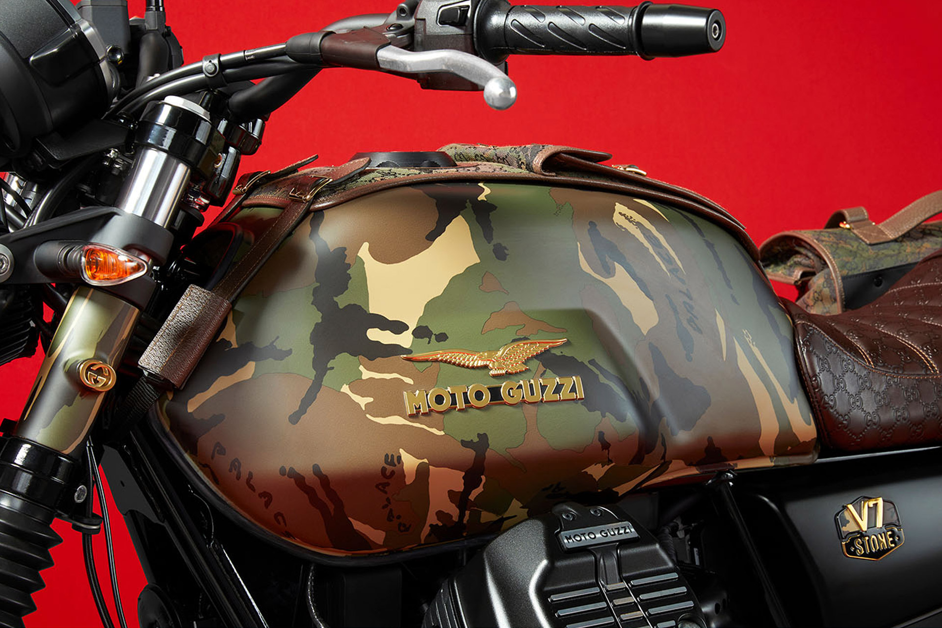 Palace x Gucci Moto Guzzi V7 Motorcycle | Uncrate
