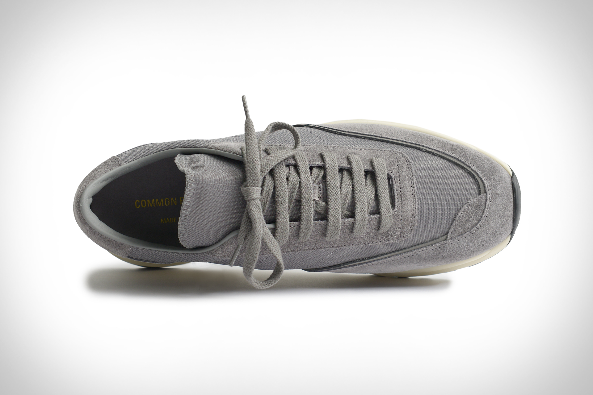 Common Projects Track 80 Ripstop Warm Grey Sneakers | Uncrate