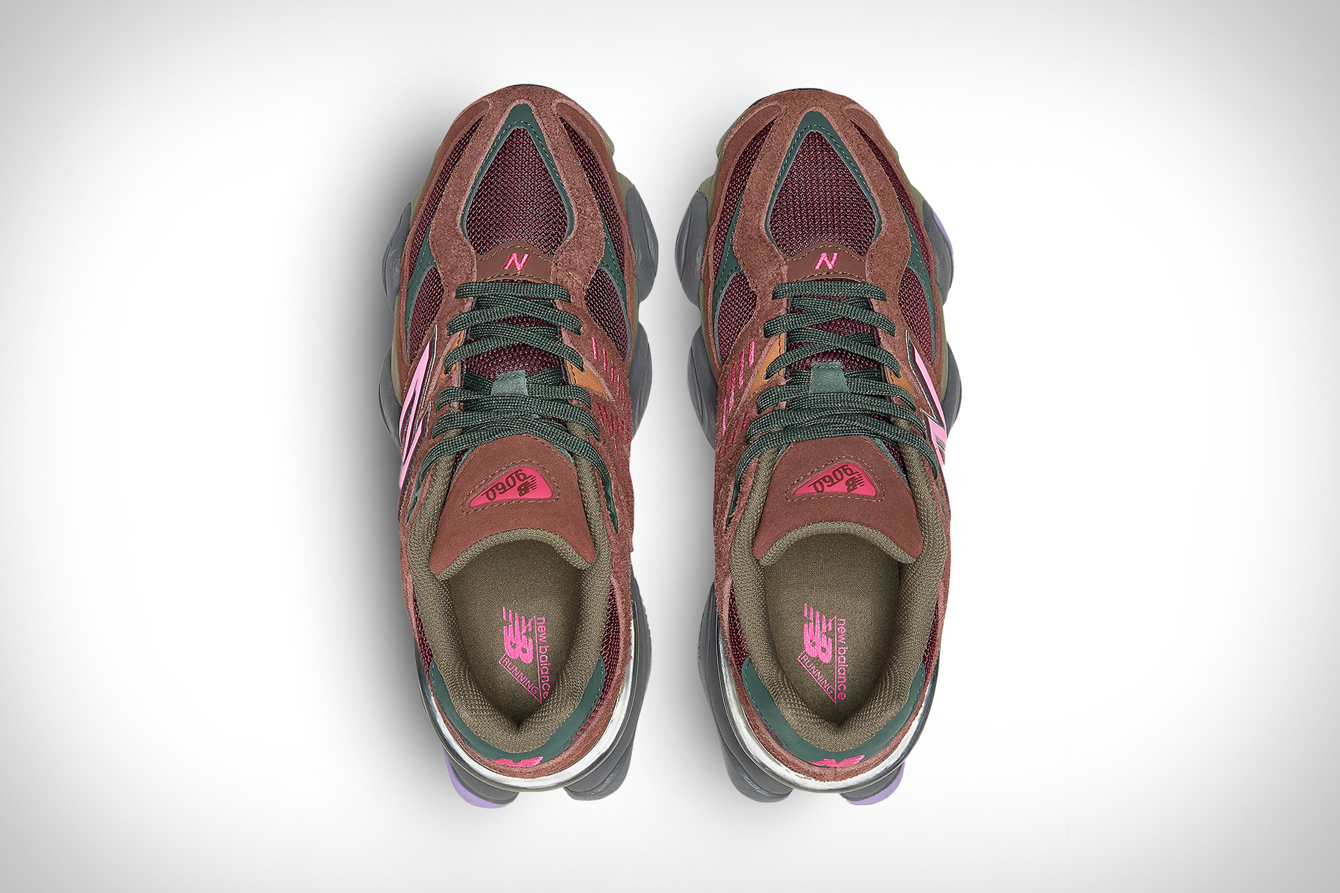 New Balance 9060 Burgundy Pink Sneakers | Uncrate