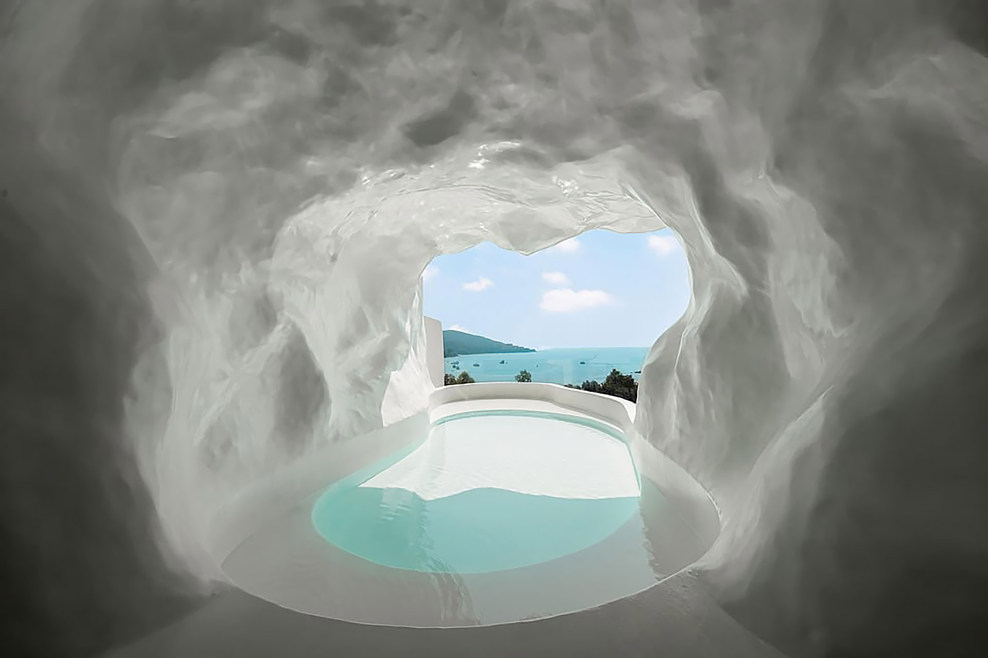 Miyue Blue & White Cliffside Resort | Uncrate